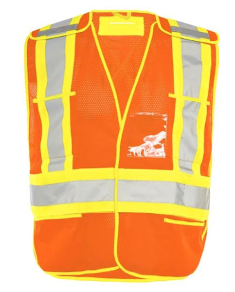Ground Force Universal 5 Pt. Tearaway Mesh Traffic Vest - TV1 – JobSite ...